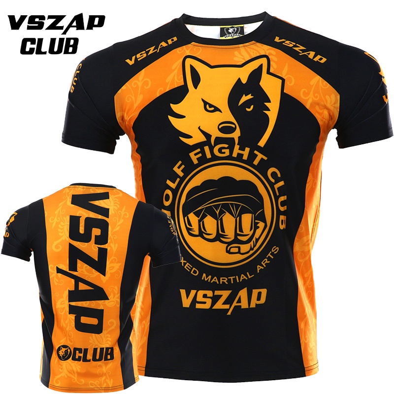 Mma Rashguard Jiu Jitsu Fitness Kick Boxing T-shirt Muay Thai MMA Male ...