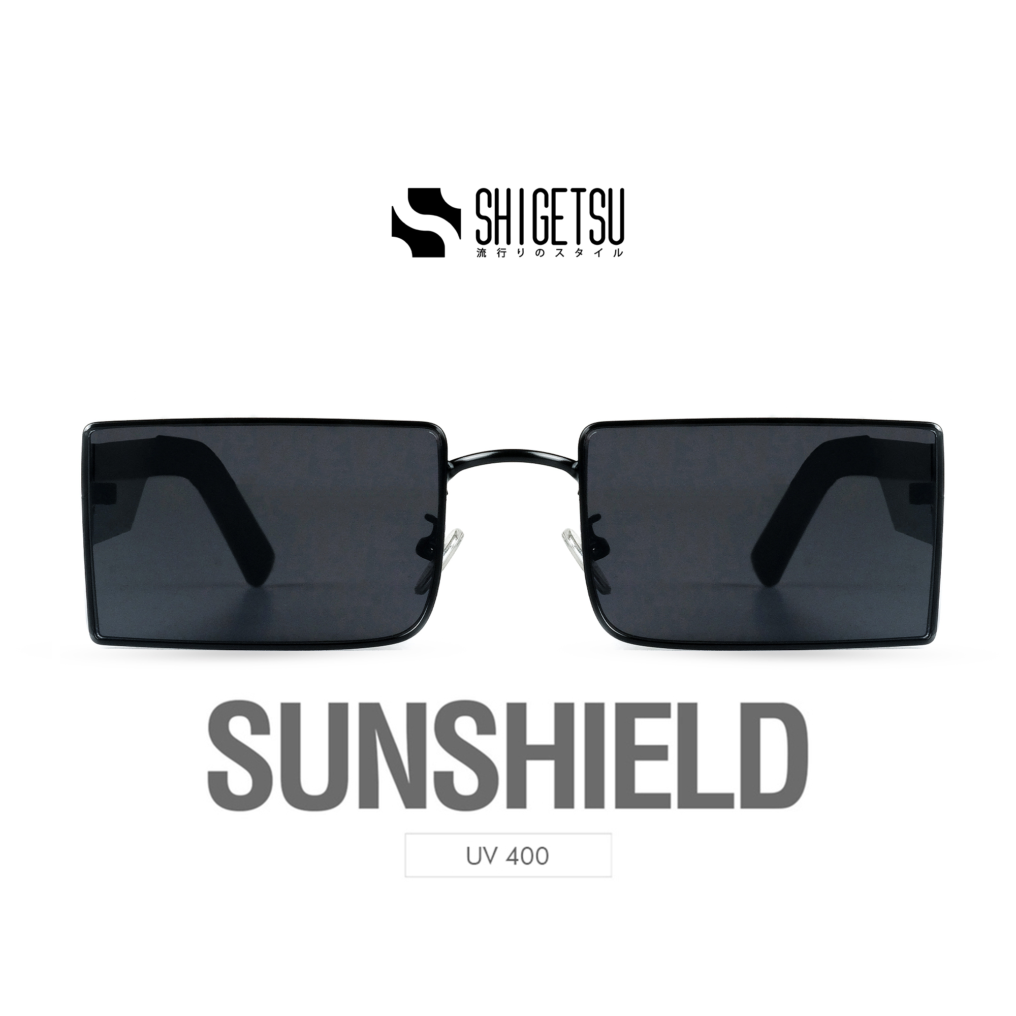 Shigetsu KASHIWA Sun Shield Collection Glasses in Metal frame with Flex ...