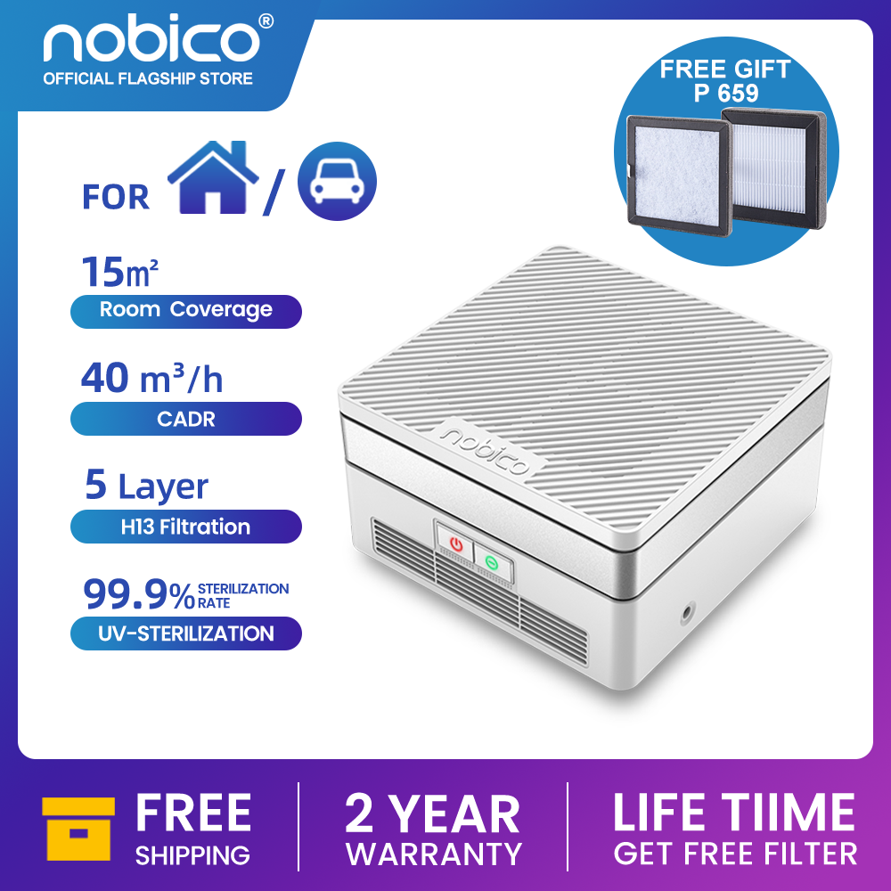 [Buy1Take1Freebie]Nobico Air Purifier UVC Light Sterililze High-efficiency Composite HEPA ...