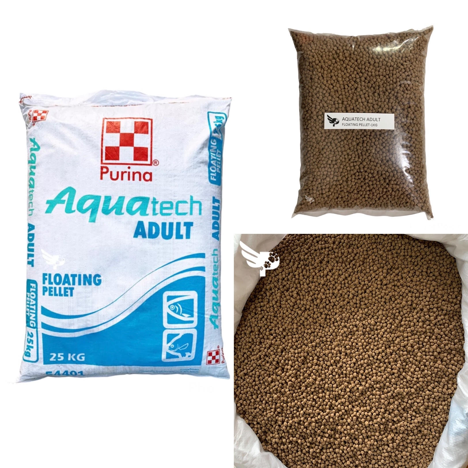Purina AquaTech Adult 1kg Repacked - Floating Pellet - Fish Food - Fish ...