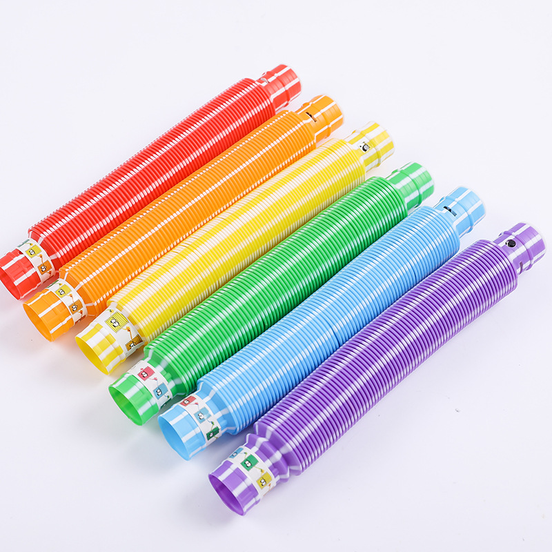 Pop It Tubes Toy Fidget Toys For Kids Colorful Telescopic Pop Tube Toys ...