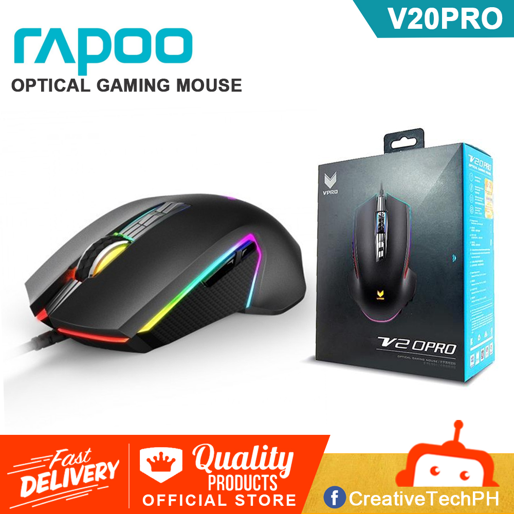 Rapoo V20Pro Optical Gaming Mouse 8000dpi Rapoo V20 Pro 8000DPI ...