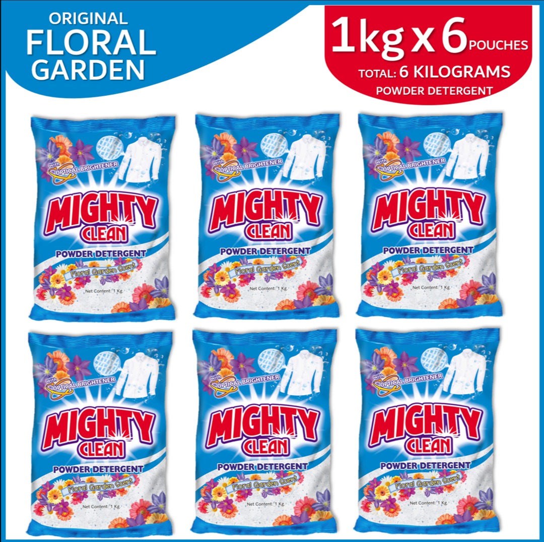 Mighty Clean Detergent Powder Original - Powder (Blue) 6 Kilos (1 Kilo ...