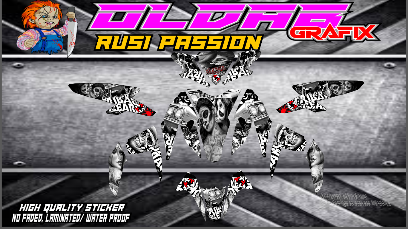RUSI PASSION STICKER FULL BODY DECALS, 103 | Lazada PH