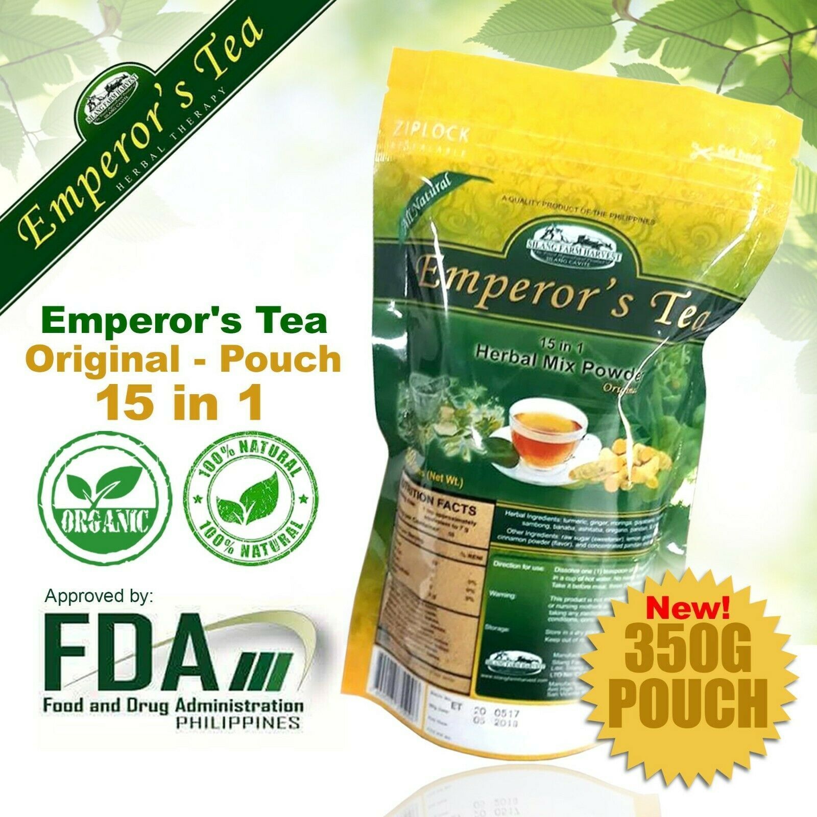 [AUTHENTIC] Emperors Turmeric Tea 15in1 Original 350g [POUCH]!!! COD ...
