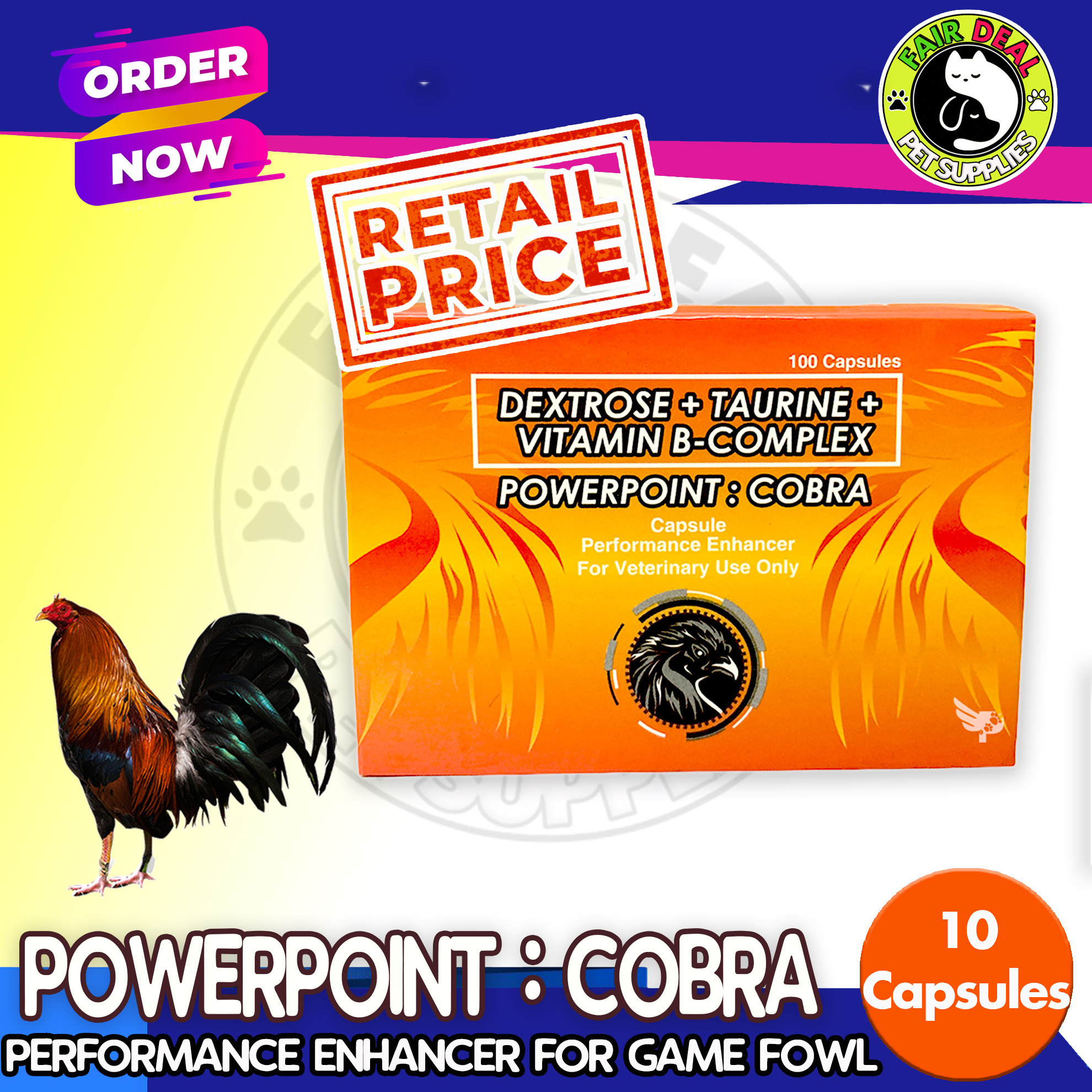 Powerpoint Cobra PERFORMANCE ENHANCER for Game Fowls (10 capsules ...