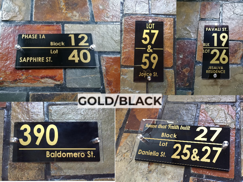 ADDRESS PLATE/HOUSE SIGNAGE/ACRYLIC SIGNAGE HOUSE NUMBER DOUBLE PLATE ...