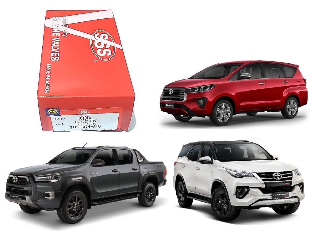 Engine Valve Exhaust 4pcs Toyota 1GD-FTV and 2GD-FTV SSS Made in Japan ...