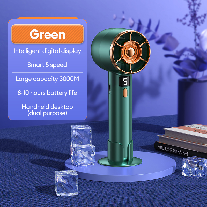 BIK Mini Fan LED Rechargeable Portable Luxury HANDHELD Fan 5 speeds ...