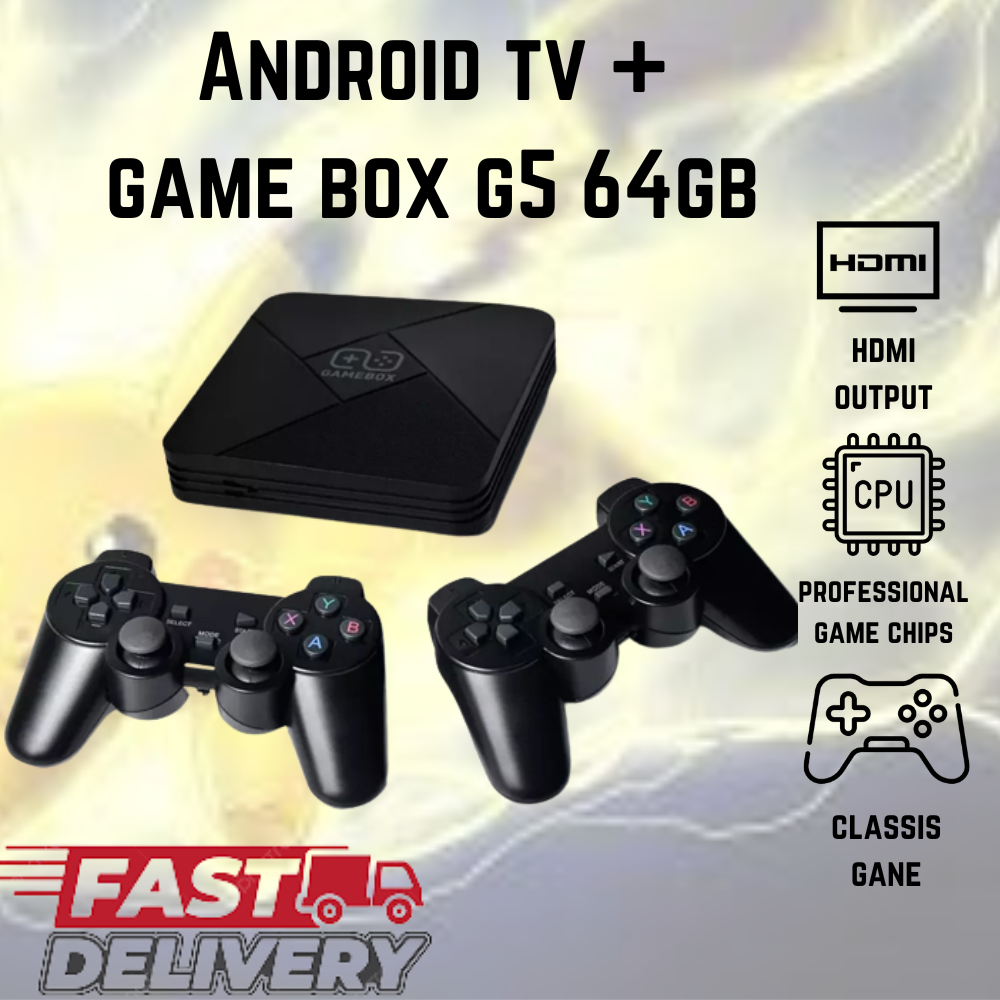 2023 NEW Android TV box + GAME BOX G5 64GB 2 in1 4K HD Game Console ...