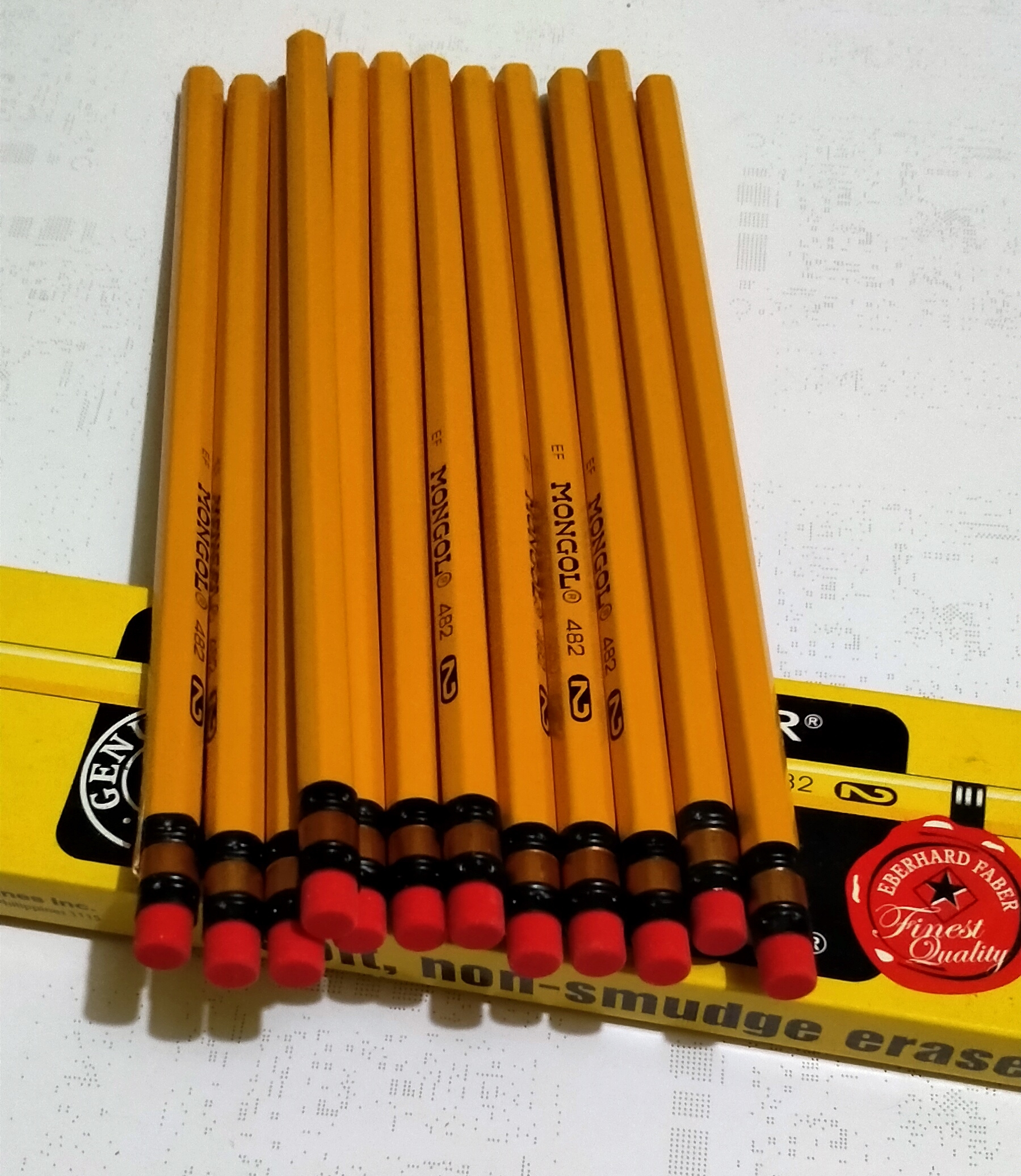 MONGGOL NO.2 EBERHARD FABER CLASS A AND ORIGINAL PENCIL 12PCS IN A BOX ...