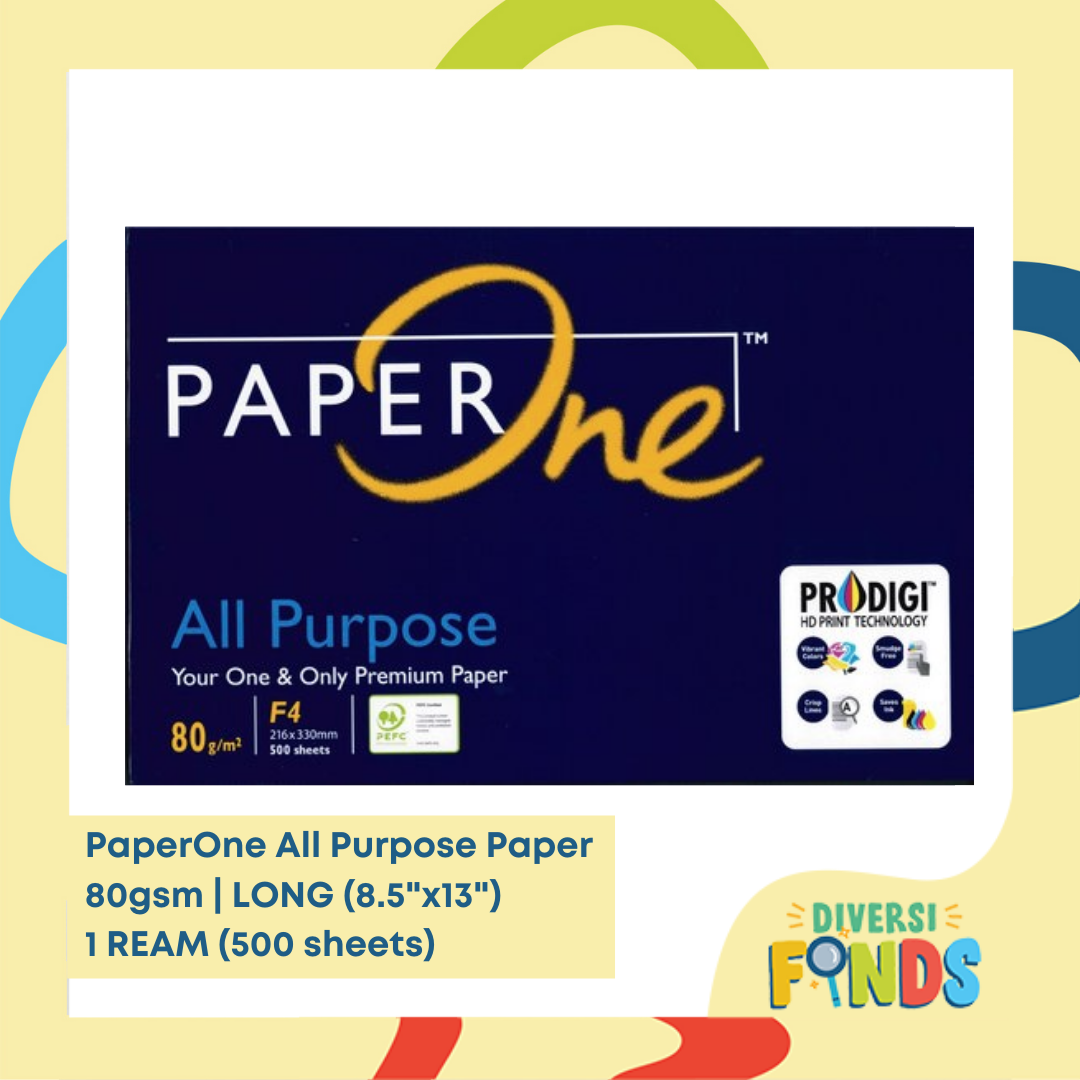 1 REAM Paper One Premium All Purpose / Copy Paper Short, Long and A4 ...
