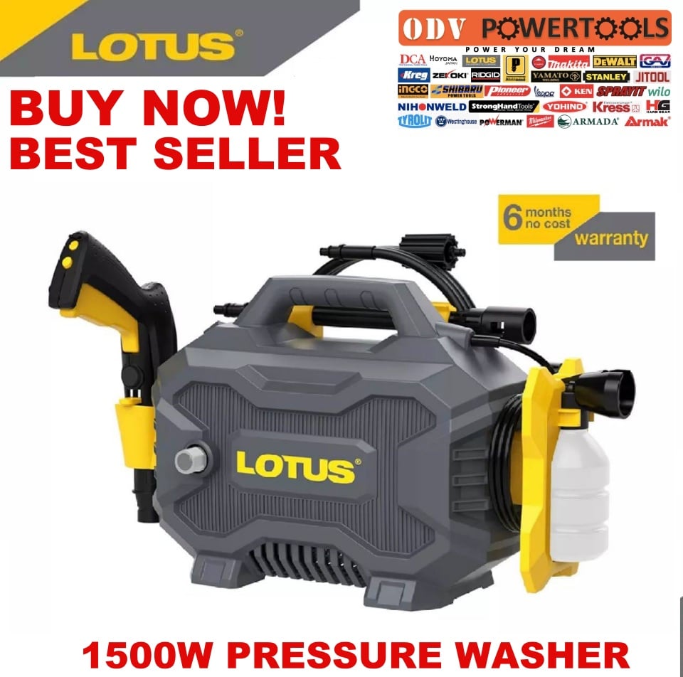 LOTUS Self Priming Pressure Washer 1500W 120 Bar LTPW120CX ~ ODV ...