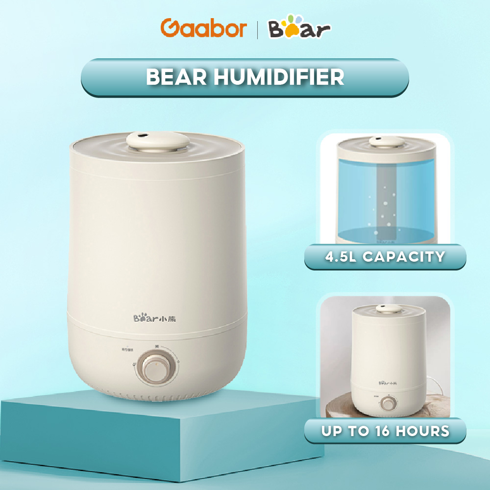 GAABOR x BEAR 4.5L Humidifier Large Capacity Up to 16 Hours Air Purify ...