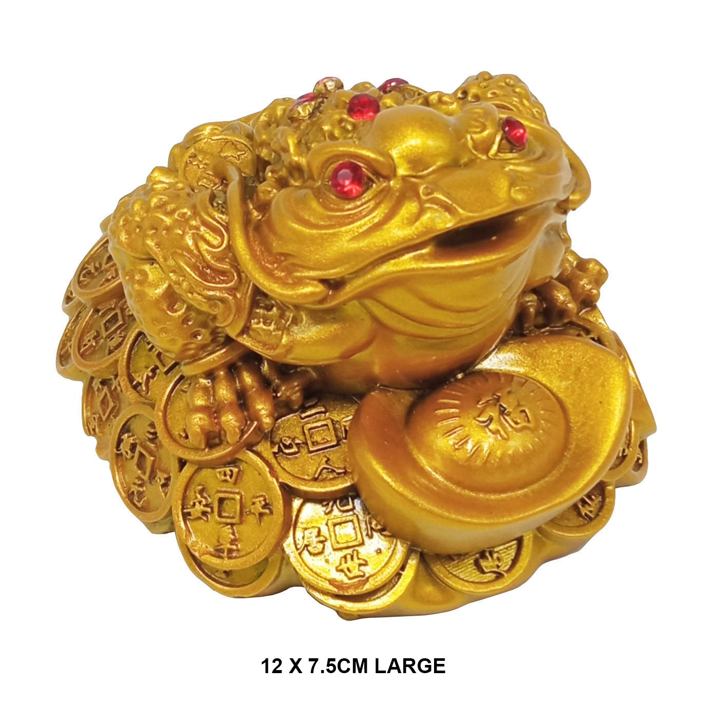 Fea Store Feng Shui Frog Money Lucky Three Legged Frog Coin Charm for ...