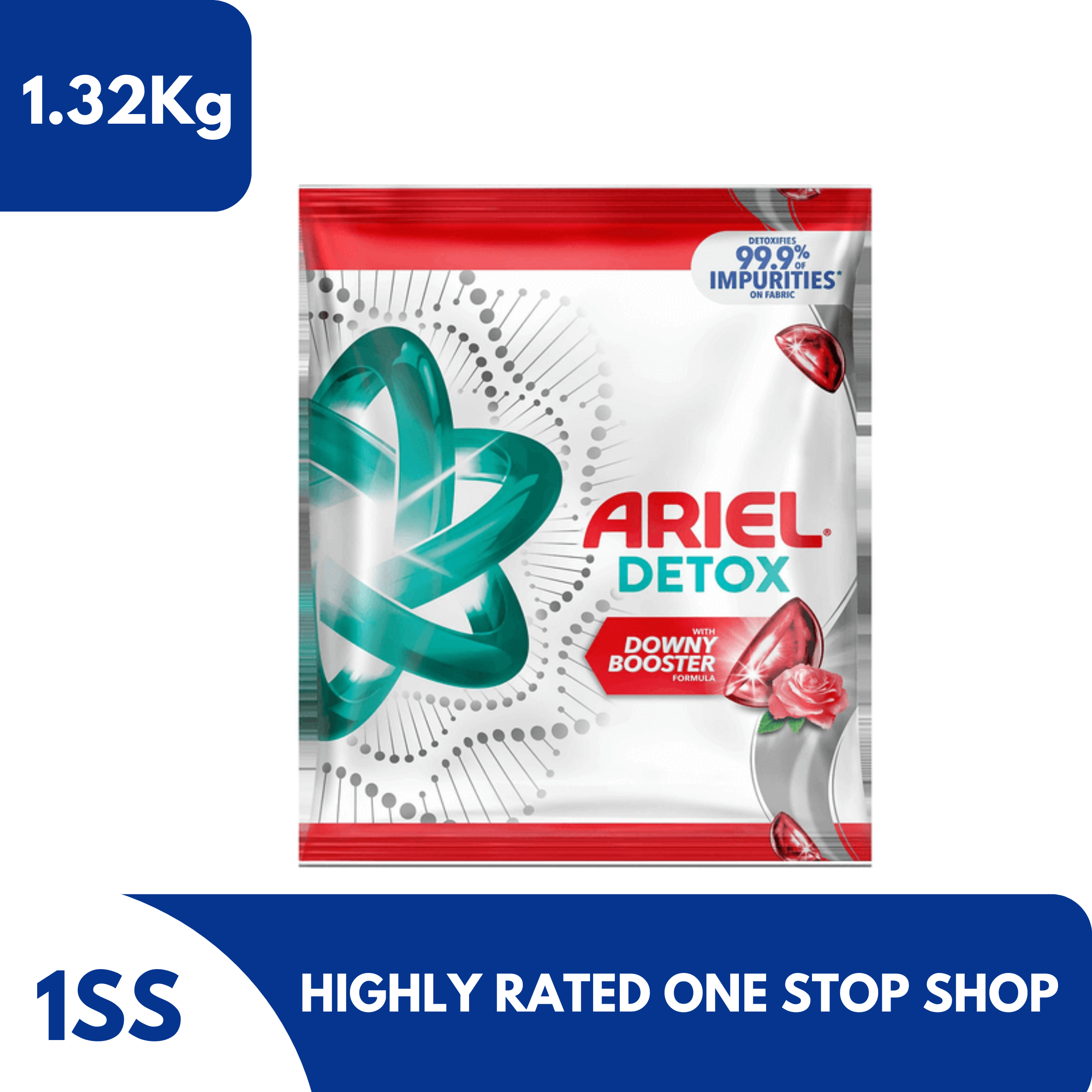 Ariel Detox with Downy Booster Formula Powder Detergent, 1.32Kg | Lazada PH