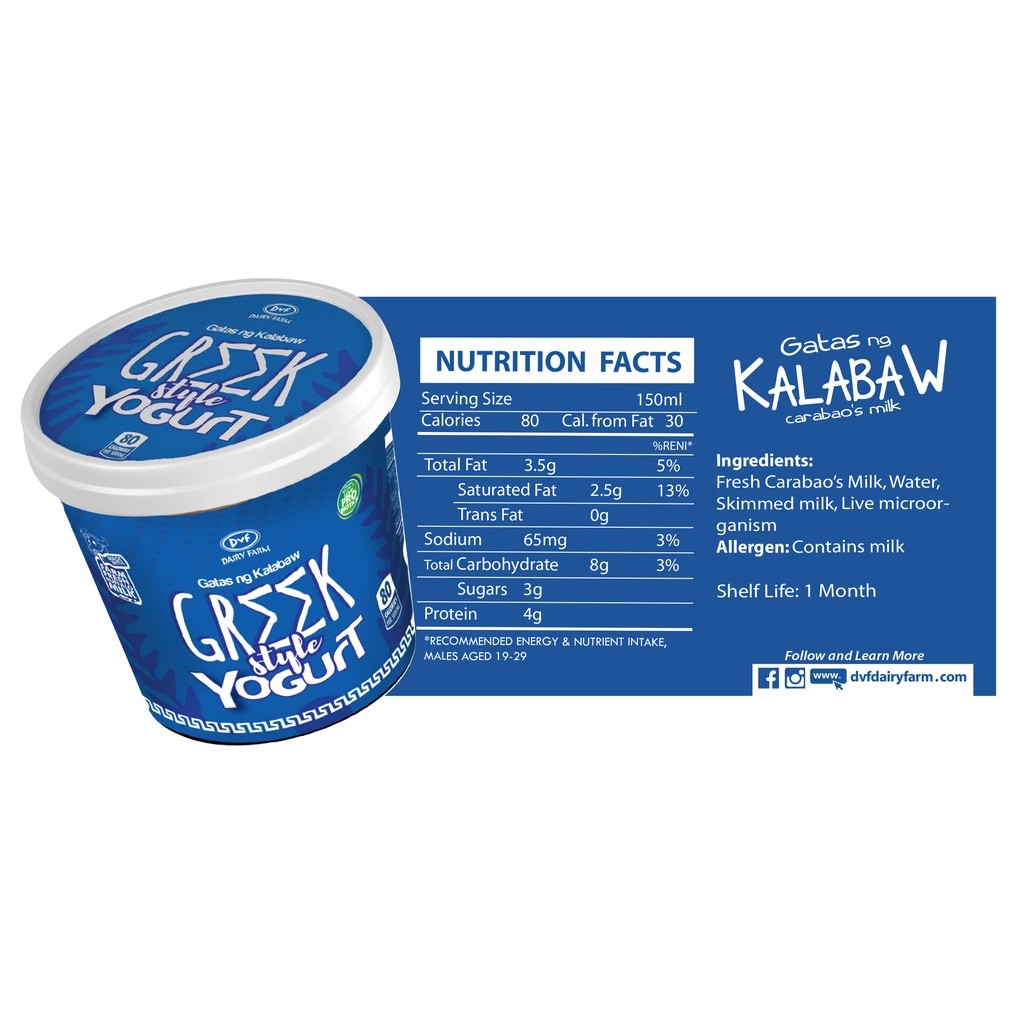 DVF Dairy Farm Carabao's Milk Greek Yogurt | Lazada PH