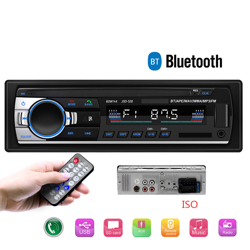 Auto radio JSD530 Car Radio 1 Din Car Stereo Player Digital Bluetooth ...