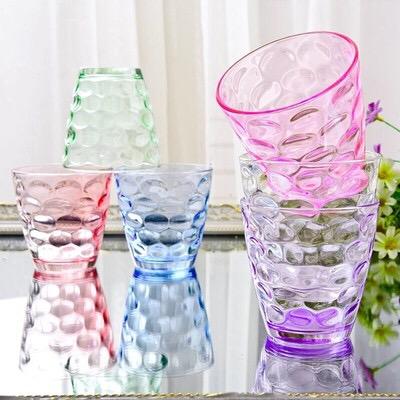 Home Goods 6pcs Colorful Drinking Baso Glass Mug Coffee and Tea Cup ...