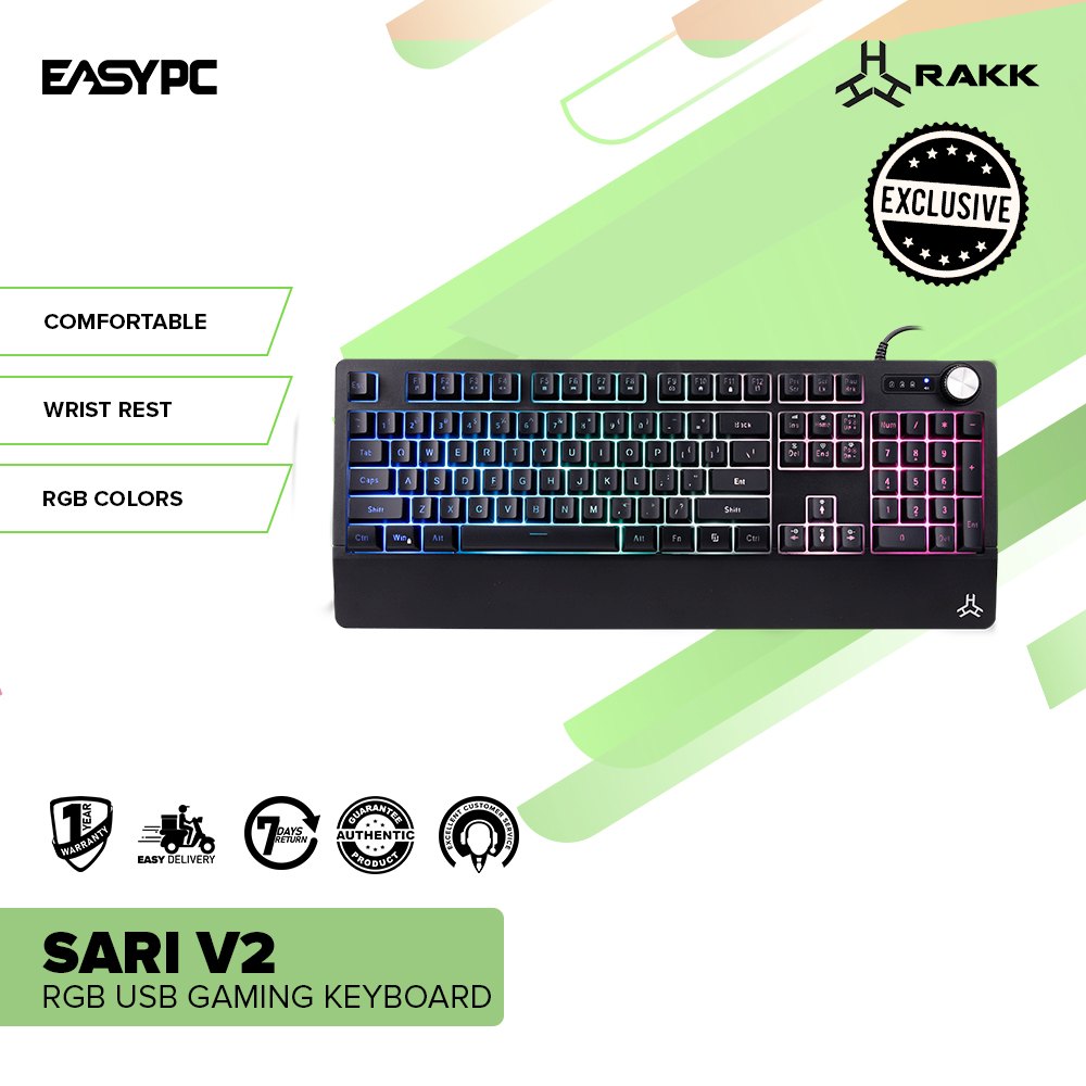 EasyPC | RAKK Sari V2 RGB Usb Gaming Keyboard For Better Gaming ...