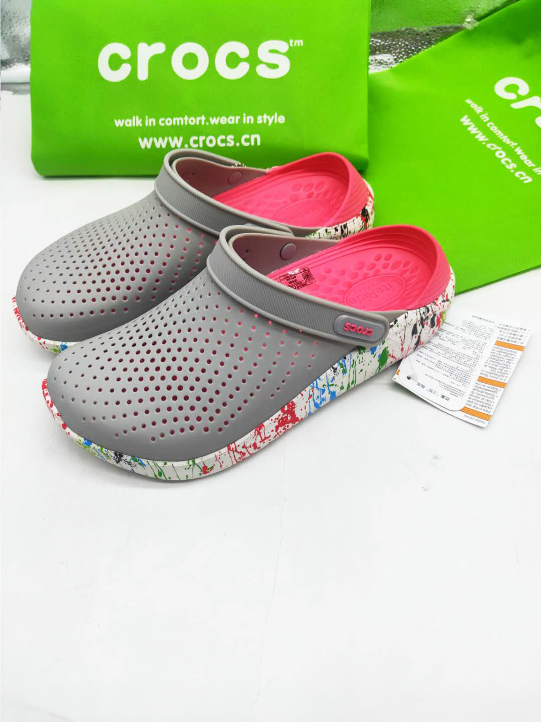 Crocs for woman slip on LiteRide Clog with ECO bag sandals | Lazada PH