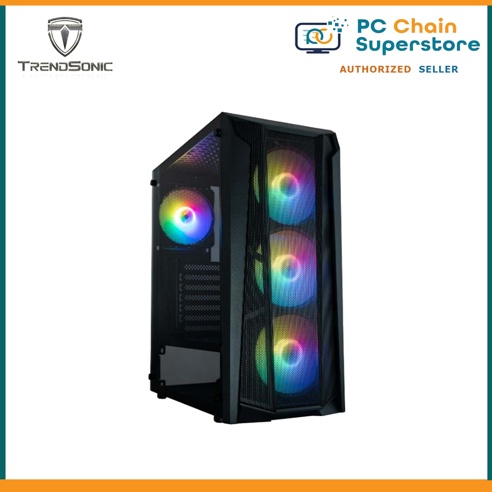 Trendsonic Cronus CR19A Gaming ATX Desktop Casing w/ 4 RGB Fans | Lazada PH