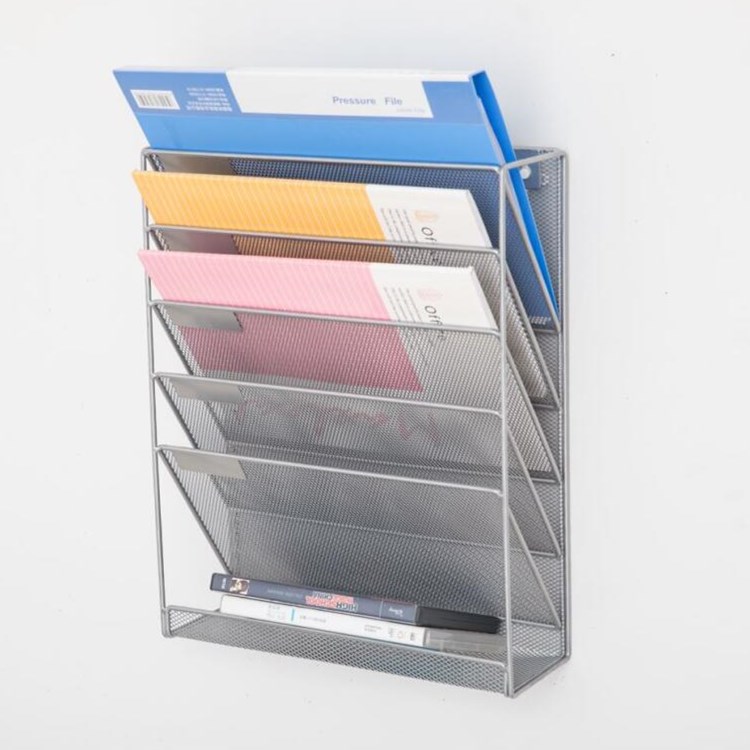 Multifunctional File Storage Rack Desktop Iron Newspaper Magazine ...