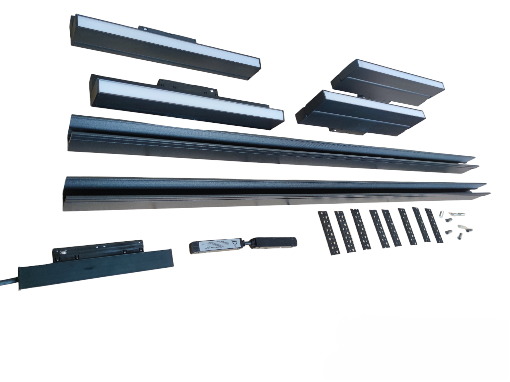 Magnetic Track Light 2 Meters 50mm with 4pcs 18W LED Foldable Flood ...