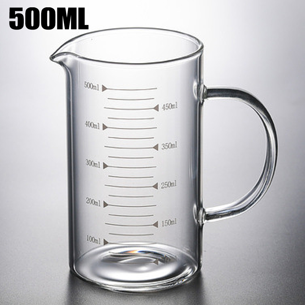 (COD)350/500/1000ml Scale Baking Cup Kitchen Pyrex Measuring Cup High ...