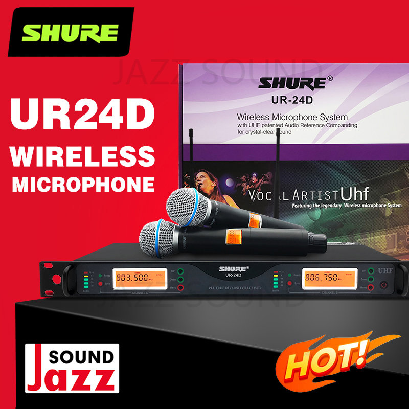 【JAZZ SOUND】 SHURE UR-24D floating microphone dual microphone wireless ...