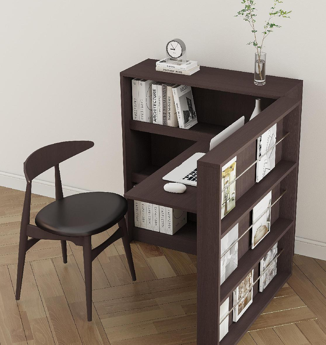 Home Boutique Wall Rack Wooden Wall Cabinet With Foldable Table ...