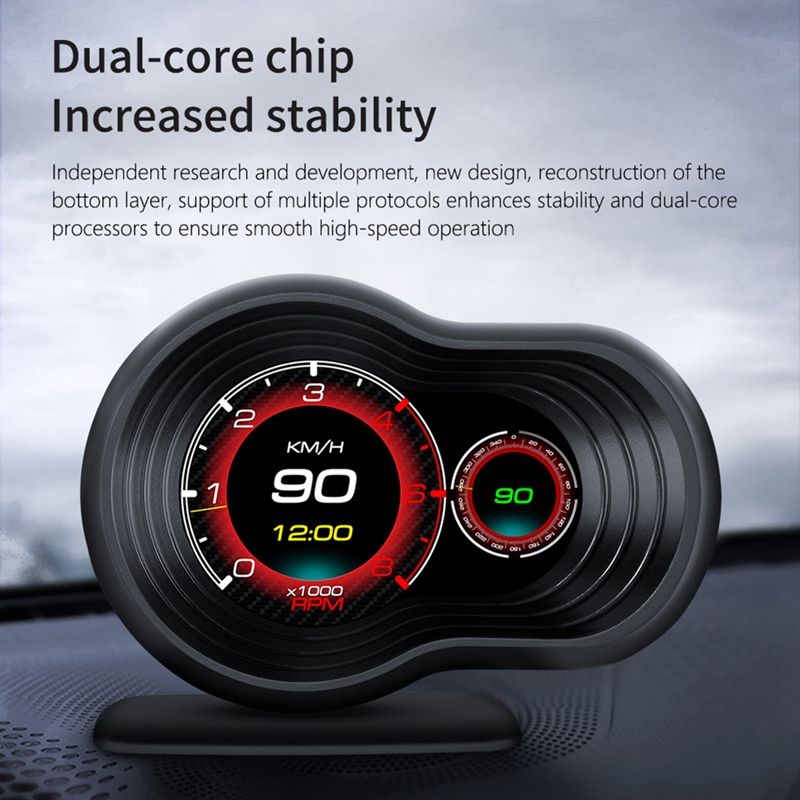 HUD F9 OBD2 Digital Gauge Display Head Up Speed Monitoring with ...