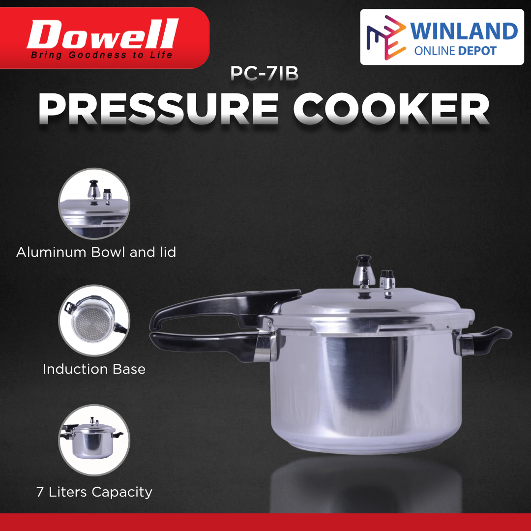 DOWELL by Winland 7 Liter Pressure Cooker with Induction Base PC-7IB ...
