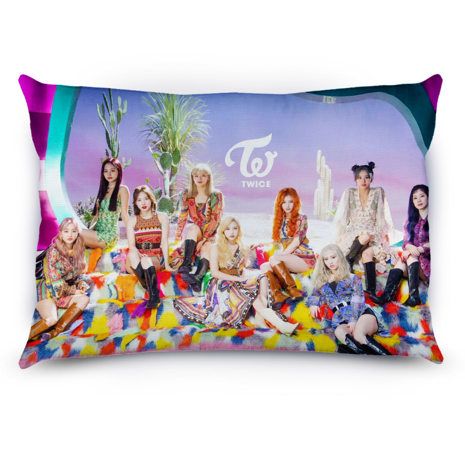 Twice merchandise kpop merch pillow 13" X 18" design P2 45 Nayeon, Jeongyeon, Momo, Sana, Jihyo ...