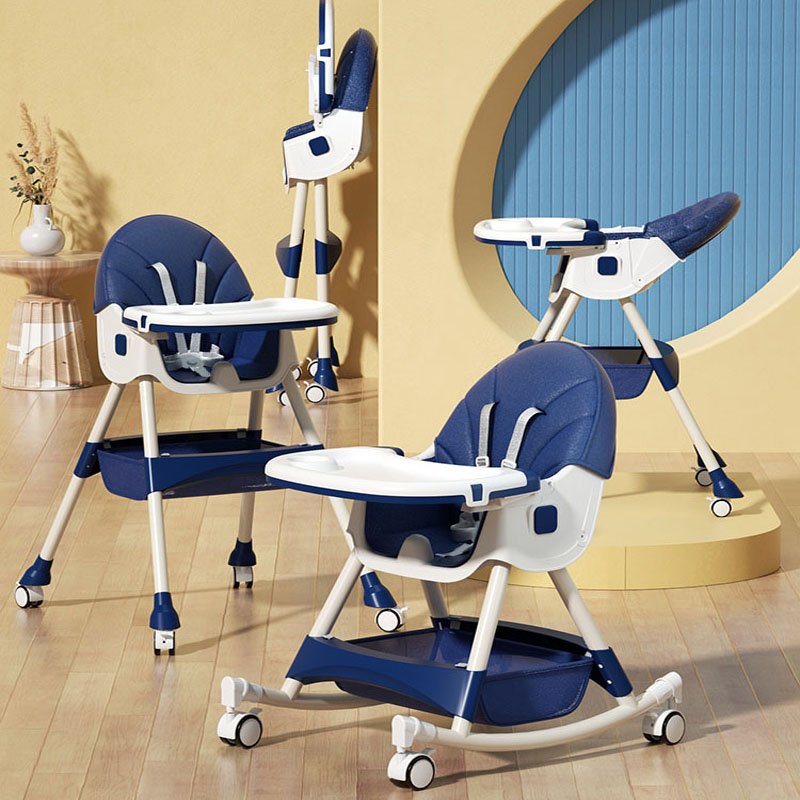 KYLEPLUS Foldable high chair for baby Adjustable Height High Chair ...
