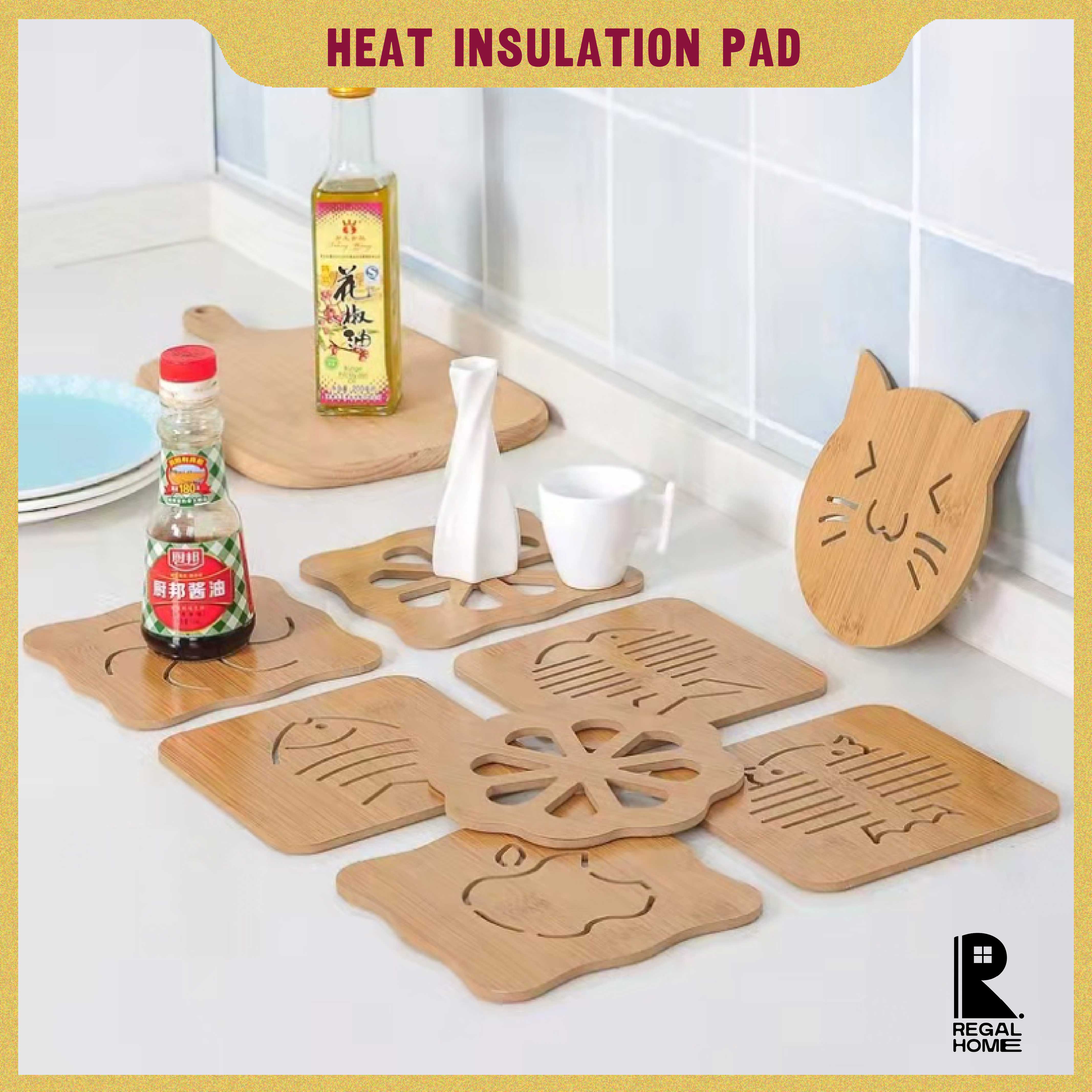 Heat Insulation Pad Table Pad Mat Wooden Heat Pad Pot Heat Insulation ...
