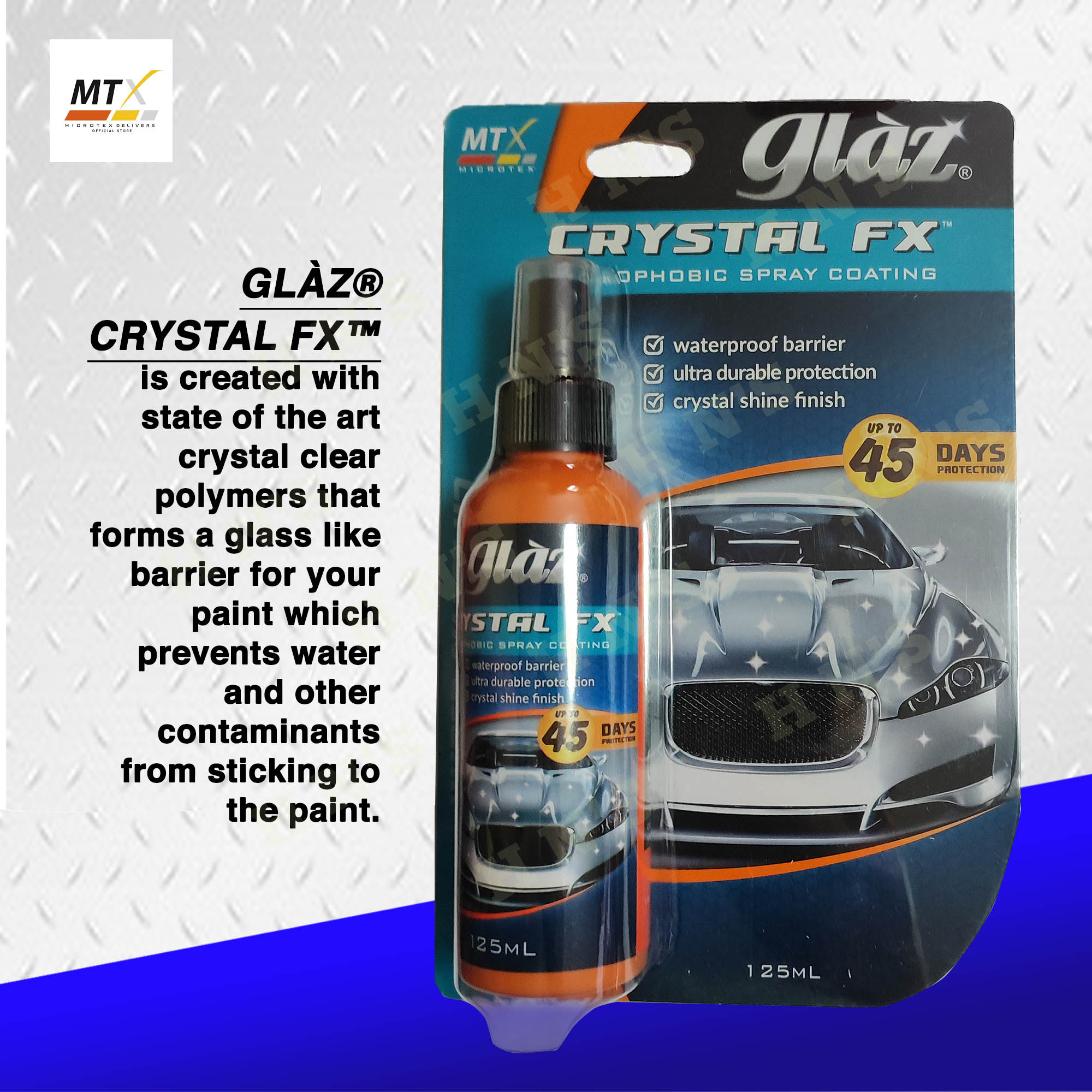 Microtex MTX Glaz Crystal FX Hydrophobic Spray Coating 125ml | Lazada PH