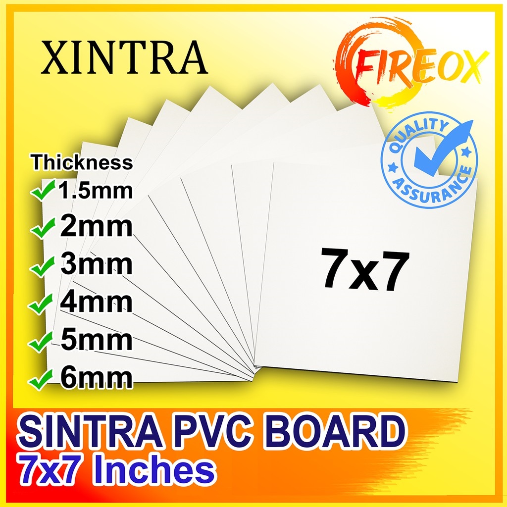 TzTShHjy [10 PCS] SINTRA PVC BOARD Size: 7x7 Inches Thickness: 1.5mm ...