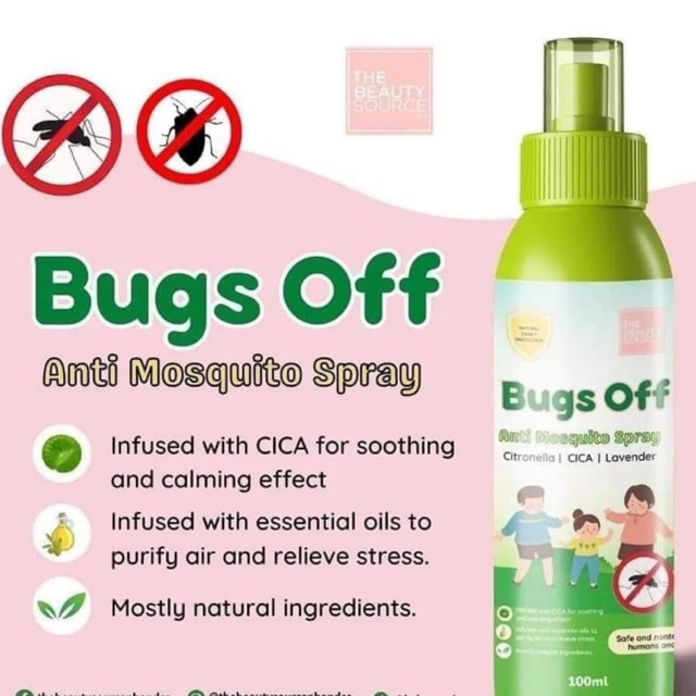 Bugs Off Spray | Anti Mosquito Spray with Citronella, Cica and Lavender 100ml | Binibini The ...