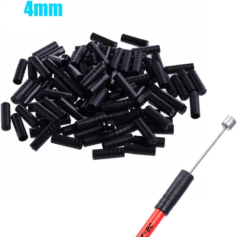 100Pcs Bike Shifter Cable End Cap 4mm Shifter Housing Wire Line Pipe ...