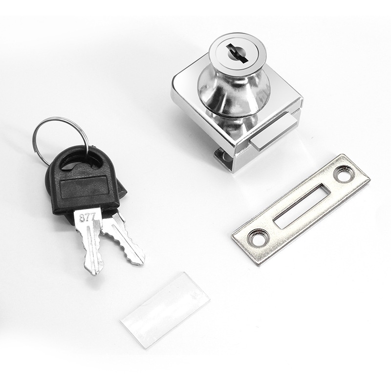 Showcase Lock Display Cabinet Single Double Glass Door Lock Push ...