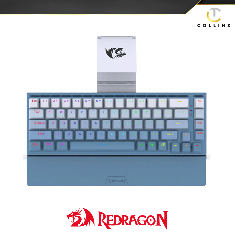 Redragon Shaco Blue Mechanical Keyboard (Red Switch) | 60% Aluminum RGB ...