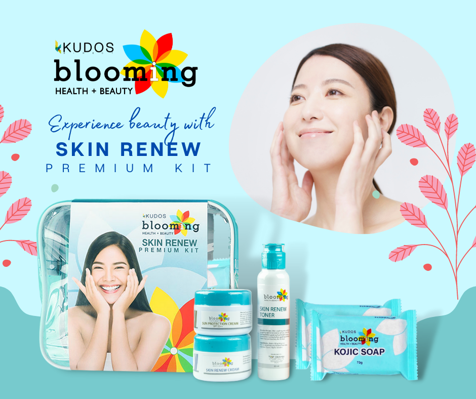 Original Blooming Skin Renew Premium Set with free cotton balls ...