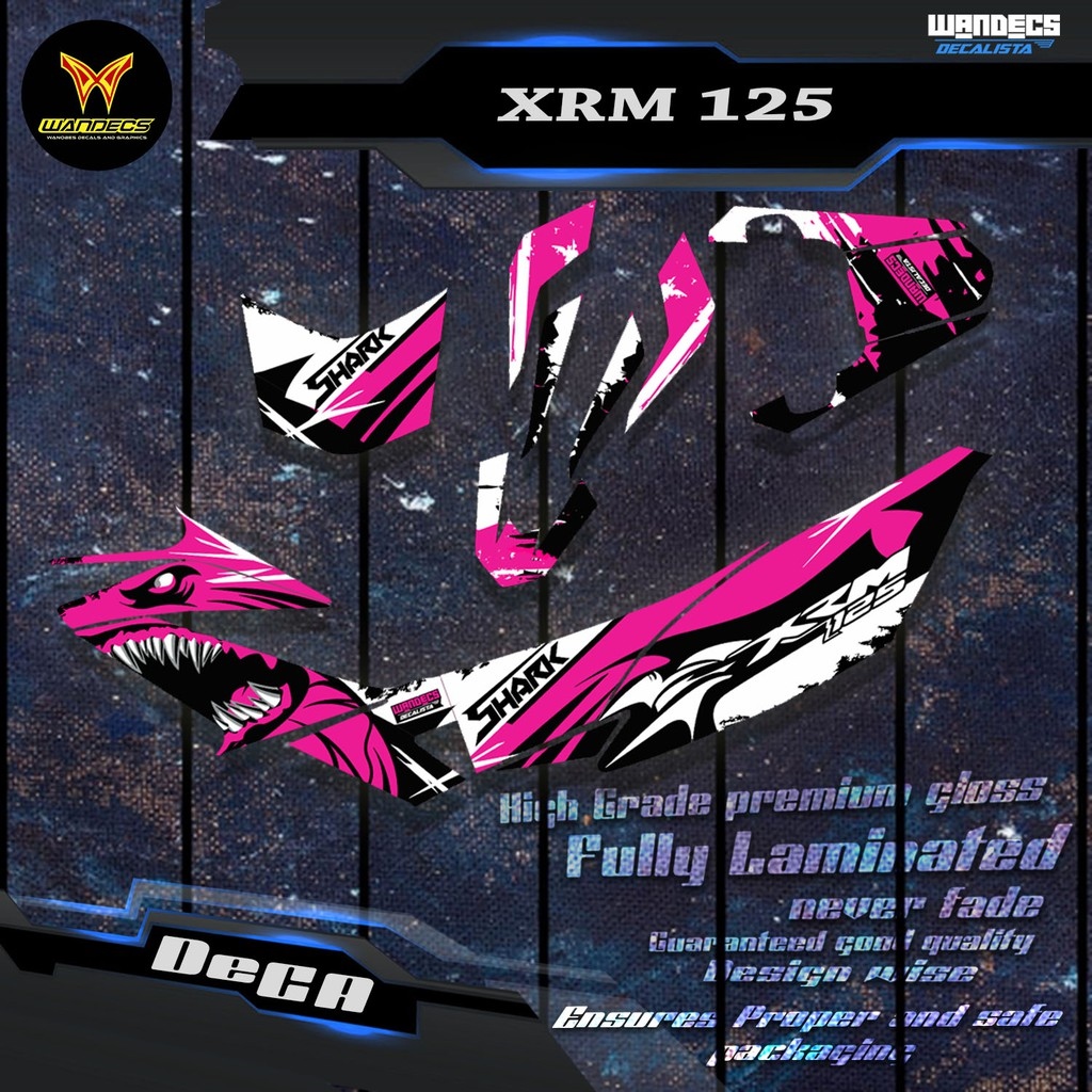 HONDA XRM 125 Decals. Waterproof Motorcycle Sticker. FIT TO MOTARD ...