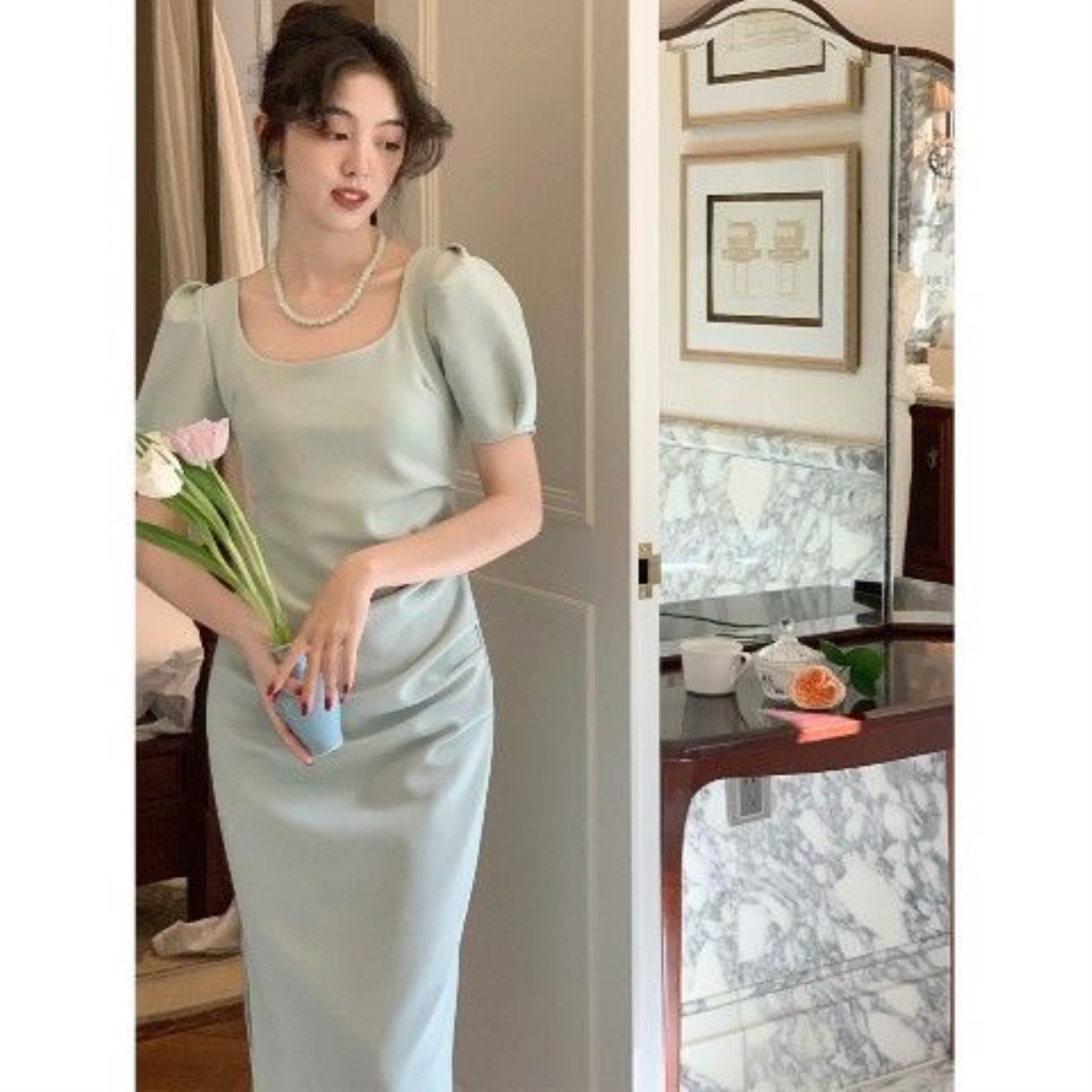 TOP※ Emerald Mint Sage Green Dress Sassy Dress Dresses For Woman Women ...