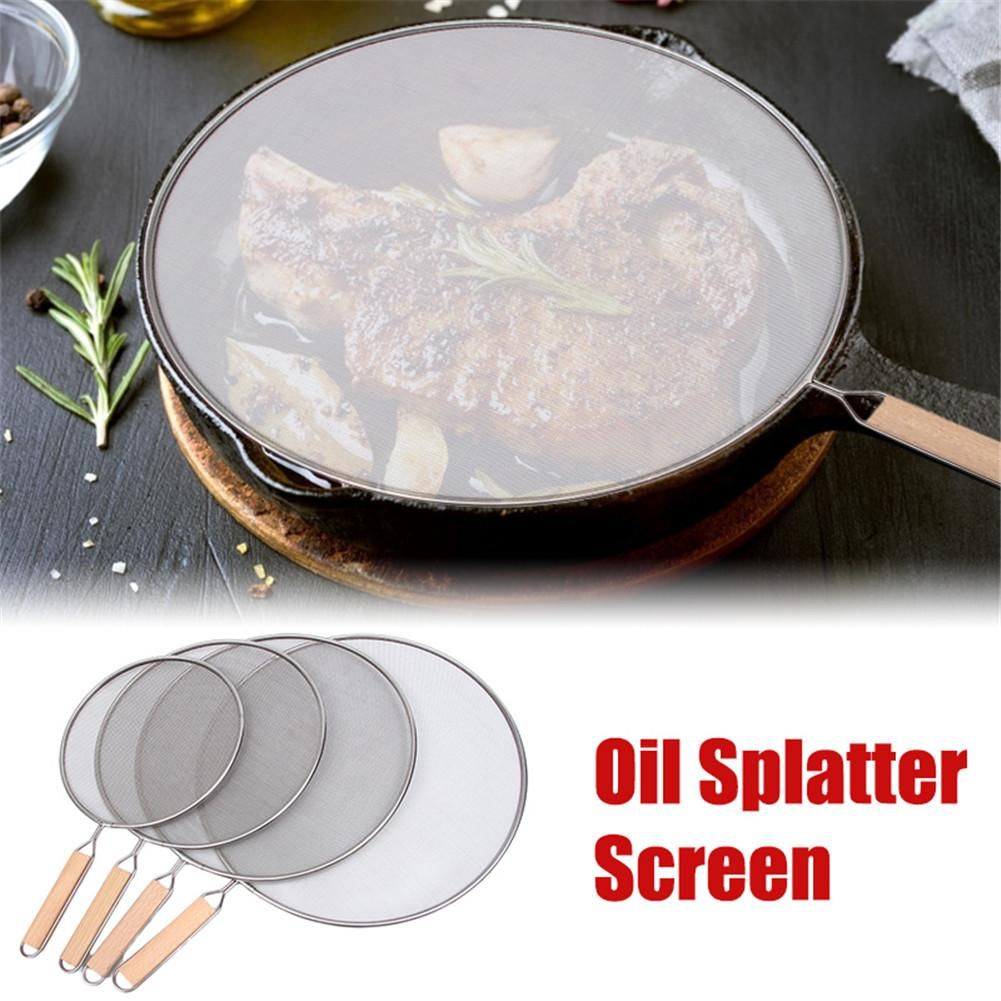 WASTELAND BEAUTY Splatter Guard Durable Stainless-Steel Frying Pan ...