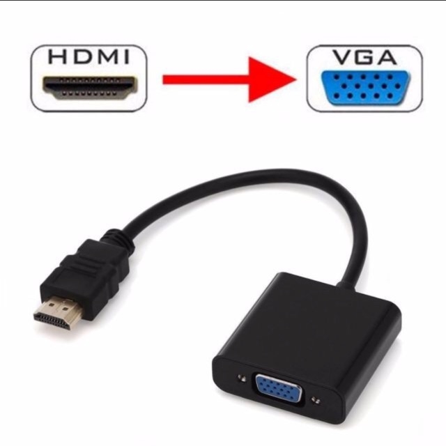 HDMI to VGA Video Converter Adapter FULLHD 1080P Male To Famale Cable ...