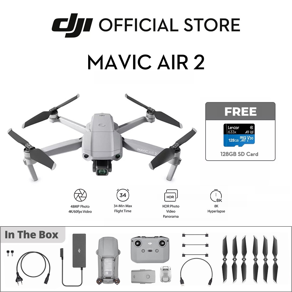 卍 DJI Mavic Air 2 Drone Quadcopter 3-Axis Gimbal 4K Video 48MP 1/2 CMOS ...