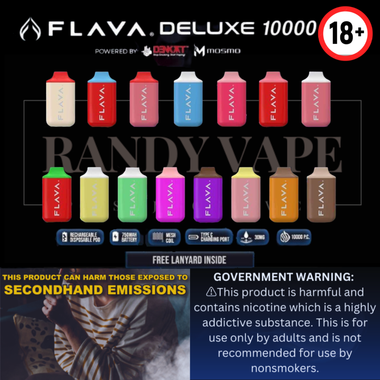 Flava Deluxe 10000 Rechargeable Type C Charging | Lazada PH