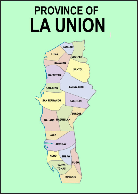 La Union Province Map Waterproof A4 Laminated Chart | Lazada PH